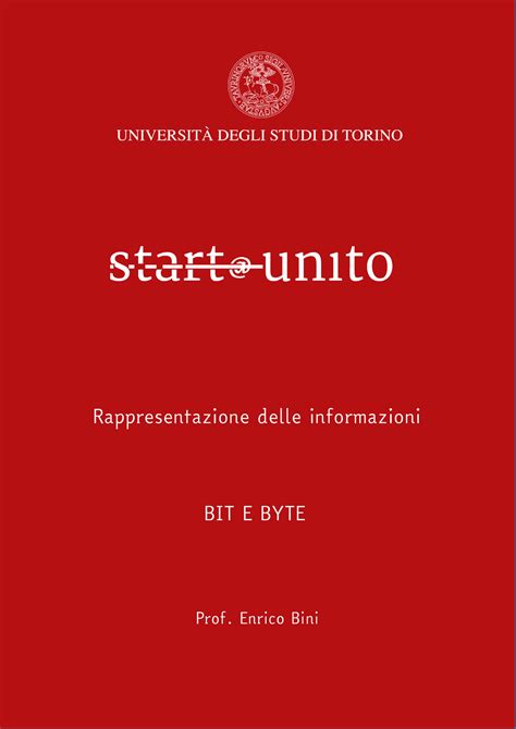 Bit E Byte Spiegazioni Bit E Byte Bit E Byte Rappresentazione
