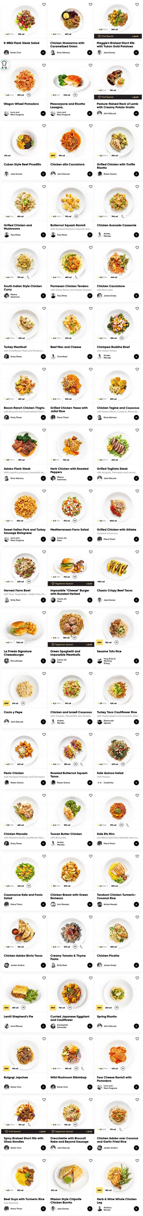 Cook Unity Rmealkitmenus