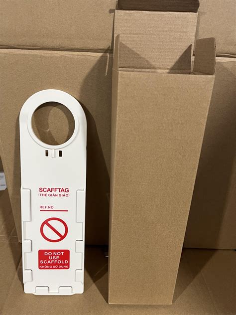 Warning Scafftag Sign Safe Tag For Scaffolding Access Equipment And