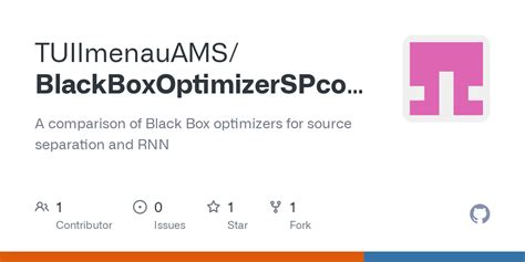 Github Tuilmenauamsblackboxoptimizerspcomparison A Comparison Of