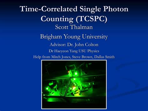 Ppt Time Correlated Single Photon Counting Tcspc Powerpoint Presentation Id2621435
