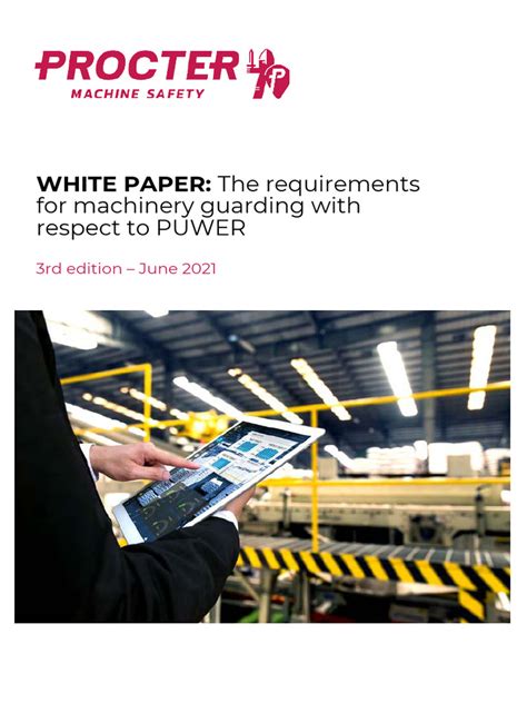 Machinery Guarding For Puwer White Paper 2021 Ed3 Download Free Pdf