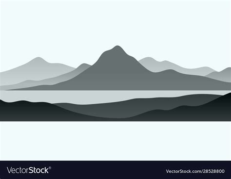 Abstract Monochrome Landscape Royalty Free Vector Image