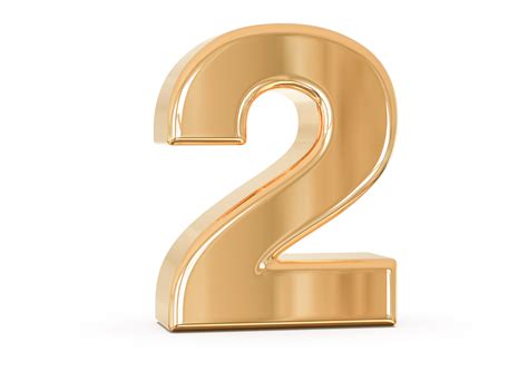 Number 2 3d Gold 11287885 Png