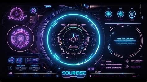 비즈니스 앱을 위한 미래형 인터페이스 Hud 디자인 게임 배경 디자인을 위한 Hudgui 기술 배경 디지털 데이터 생성 Ai