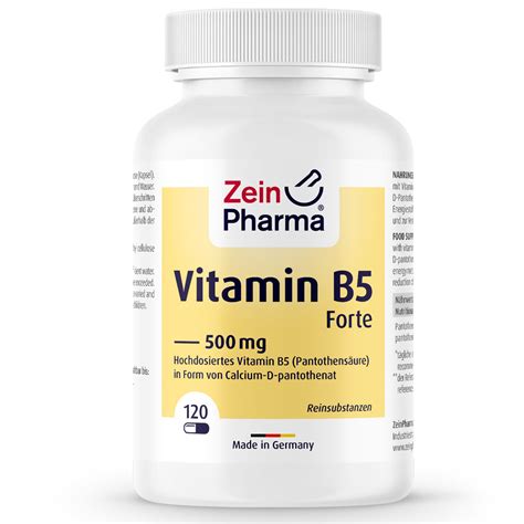 Витамин Б5 – ПАНТОТЕНОВА КИСЕЛИНА – ZeinPharma (120 капс) - Аптеки 36.6