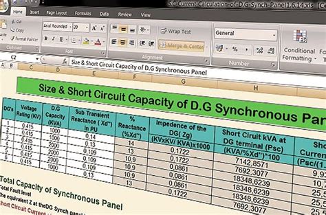 Short Circuit Calculations Excel Dbjoher