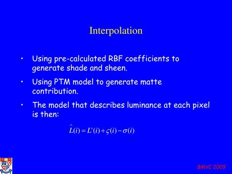 ppt specularity and shadow interpolation via robust polynomial