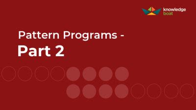 Solving Pattern Programs Part Video Tutorials For ICSE Computer Applications With BlueJ