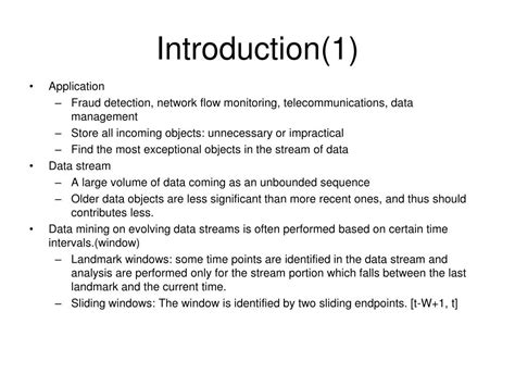 Ppt Detecting Distance Based Outliers In Streams Of Data Powerpoint