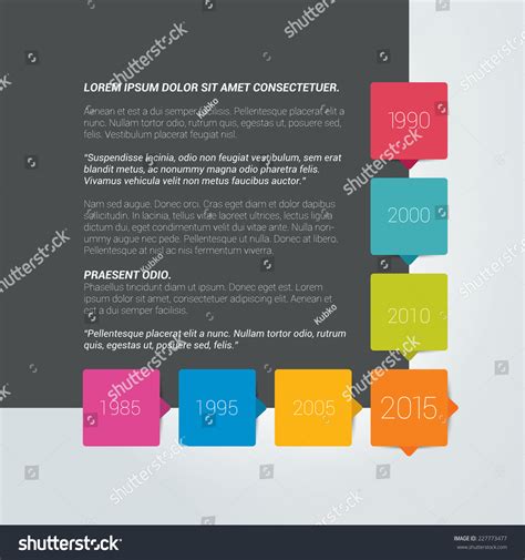 Page Template Timeline Speech Bubble Text Stock Vector Royalty Free 227773477 Shutterstock