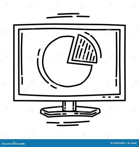 data usage icon doodle hand drawn or outline icon style stock vector
