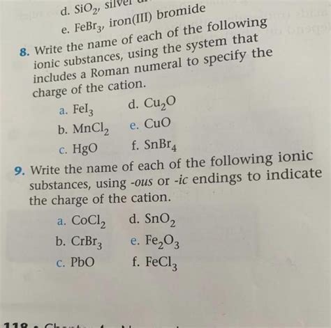 [free] 9 Write The Name Of Each Of The Following Ionic Substances