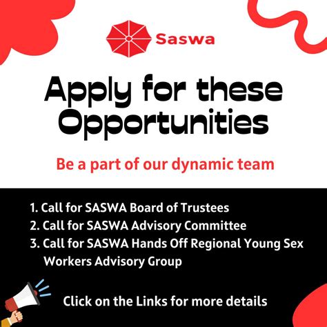 📣exciting opportunities with saswa southern africa sex workers… safaids