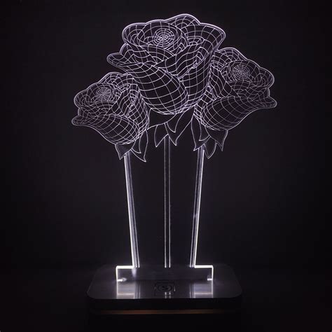 چراغ خواب طرح دسته گل مدل هفت رنگ مجموعه تولیدی سان لیزر