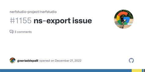 Ns Export Issue Issue Nerfstudio Project Nerfstudio GitHub