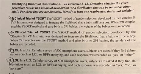 Solved Identifying Binomial Distributions In Exercises Chegg Com