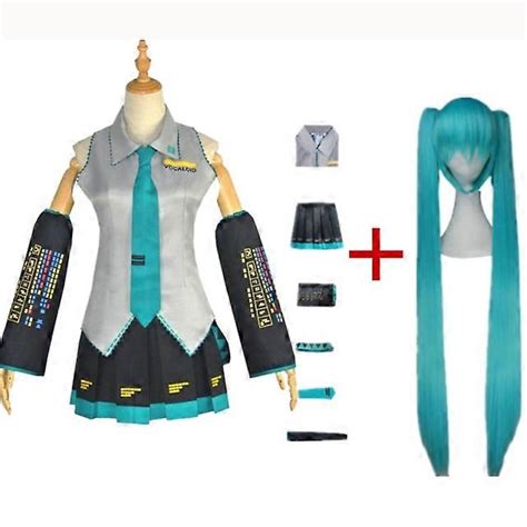 Vocaloid Miku Japon Erkekler Kadınlar Peruk Kostüm Gelecek Miku Cosplay Kıyafet Yeni