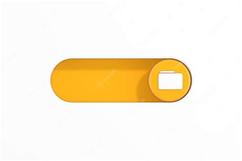 Premium Photo Yellow Toggle Switch Slider With Folder Icon 3d Rendering