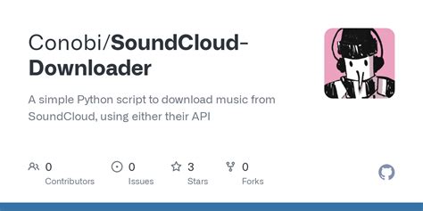 GitHub Conobi SoundCloud Downloader A Simple Python Script To Download Music From SoundCloud