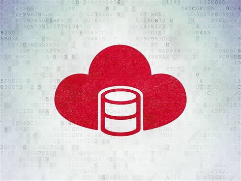 cloudenabled database digital data paper background with database