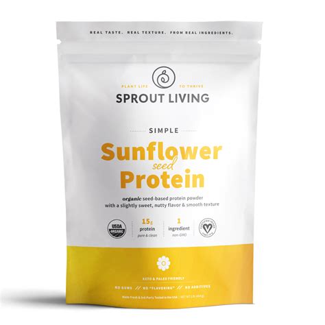 Organic Sunflower Seed Protein 100 Pure Ultra Clean Additive Free