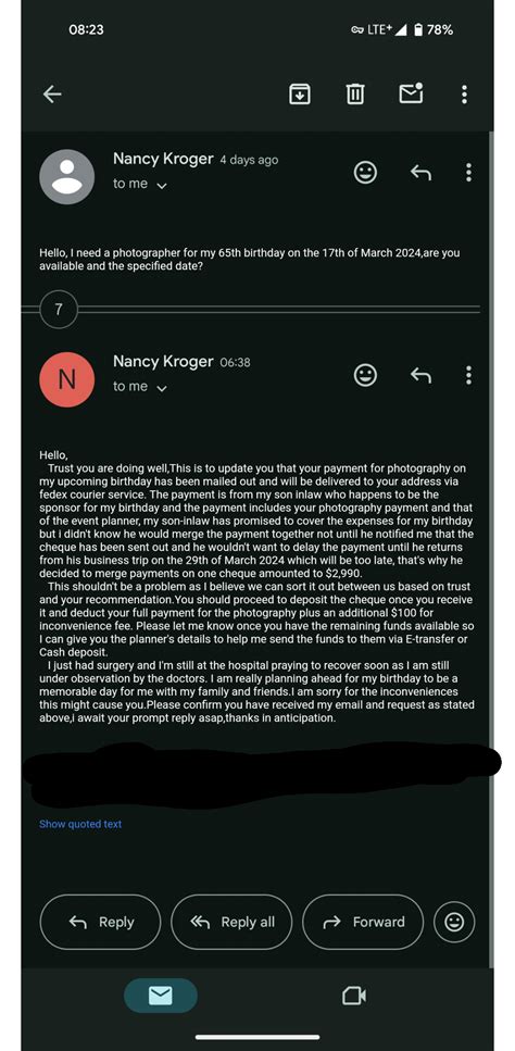 This Is A Cheque Scam Right Rscams