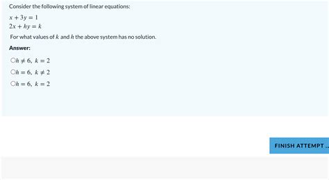 Solved Consider The Following System Of Linear Equations Chegg