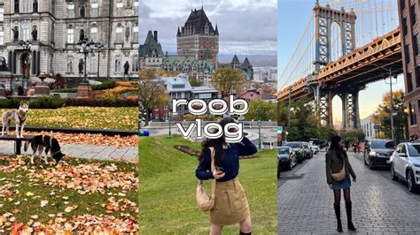 Vlog 🇨🇦🇺🇸 캐나다뉴욕 가을여행 브이로그1️⃣ •🍁도깨비촬영지 투어 •인생피자🍕in Nyc •할로윈🎃 •올드퀘벡 맛집 •첼시마켓 •덤보 •올드퀘벡 •해외여행