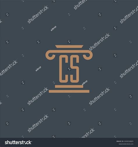Cs Initial Monogram Lawfirm Logo Pillar Stock Vector Royalty Free Shutterstock
