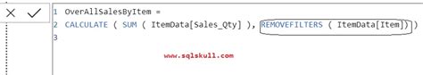 Removefilters Function Dax Sql Bi Tutorials