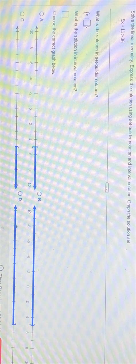 solve the linear inequality express the solution