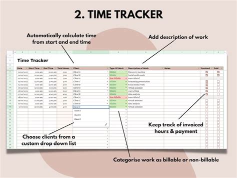 Time Tracker Spreadsheet Template For Google Sheets Freelancer Timesheet Spreadsheet Template