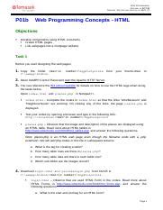 Learn Web Programming Concepts And Html Develop Html Pages And Course Hero