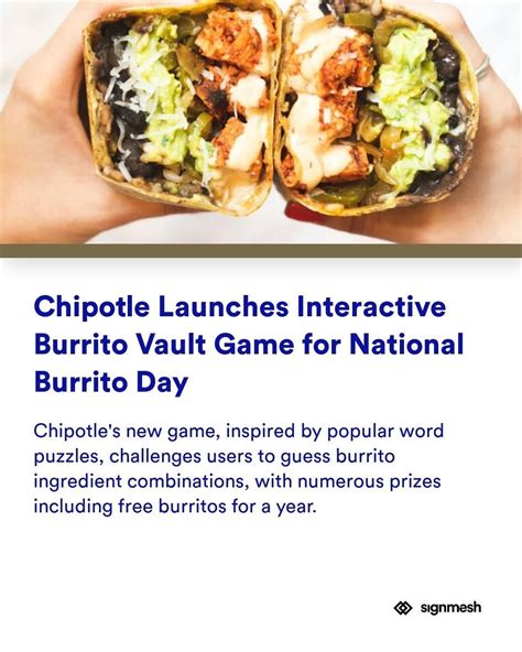 Chipotle Launches Interactive Burrito Vault Game For National Burrito