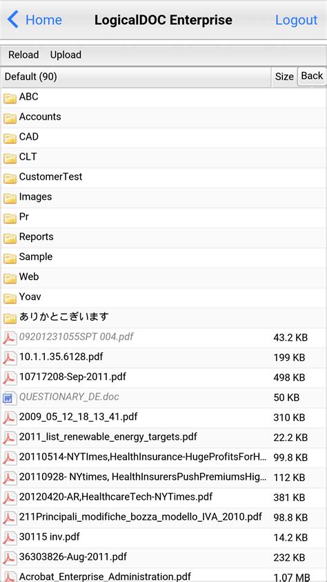 logicaldoc 7 4 1 nuova interfaccia web da dispositivi mobili