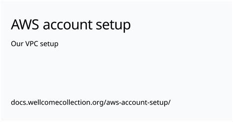 our vpc setup aws account setup