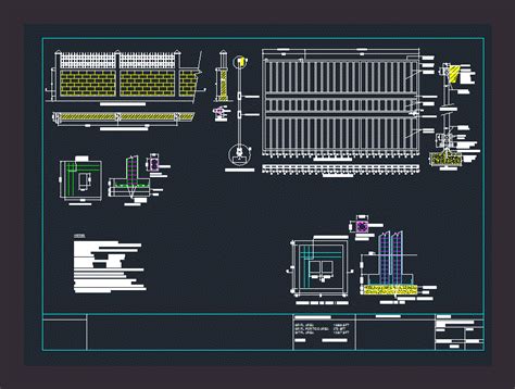 Sliding Gate 4m With Constructive Details Dwg Detail For Autocad