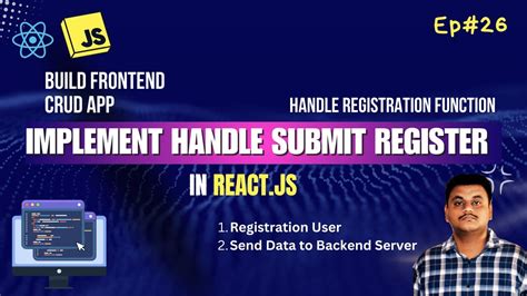 Implementing The User Registration Submit Form In Post Crud App React