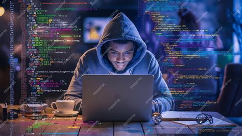 Premium Photo | Programming languages code with person and laptop