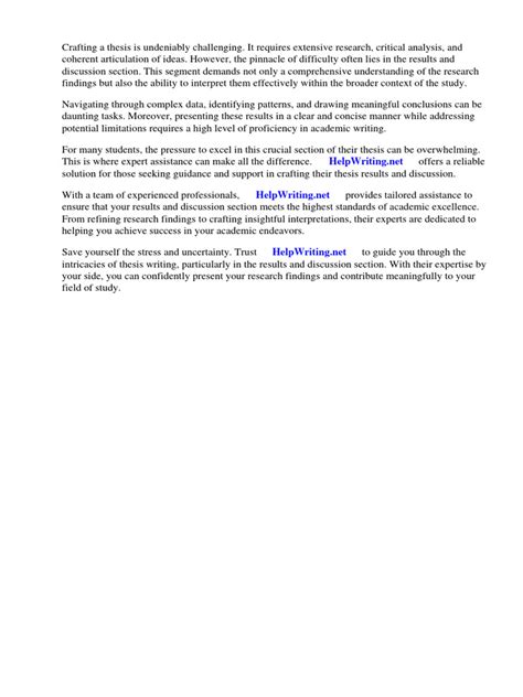 Thesis Results And Discussion Pdf