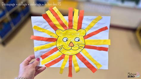 Le Lion En Découpage Collage Et Coloriage Des Ps Savane Maîtresse Jéro