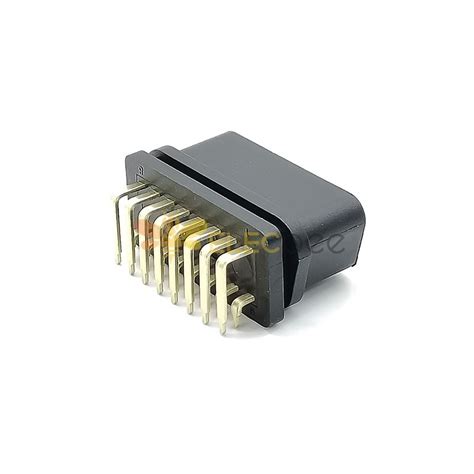 Elecbee Obd2 16 Pin 90° Right Angle Female Obd Connector Obd2 Gold Plated Plug J1962f Diagnostic