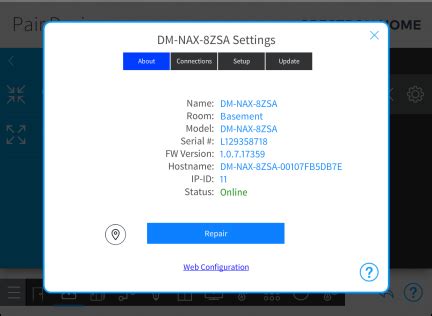 Audio Settings Crestron Home OS Documentation