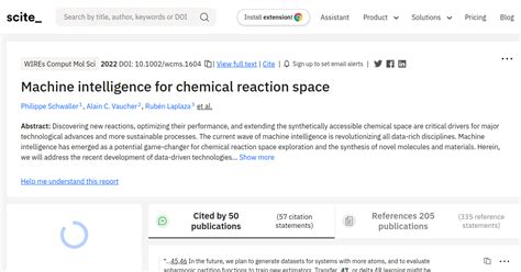 Machine Intelligence For Chemical Reaction Space