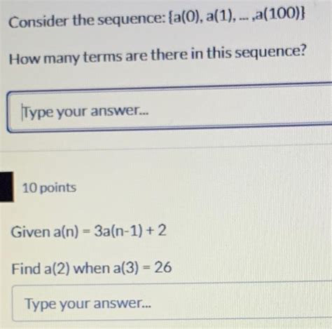 Solved Consider The Sequence A0a1a100 How Many
