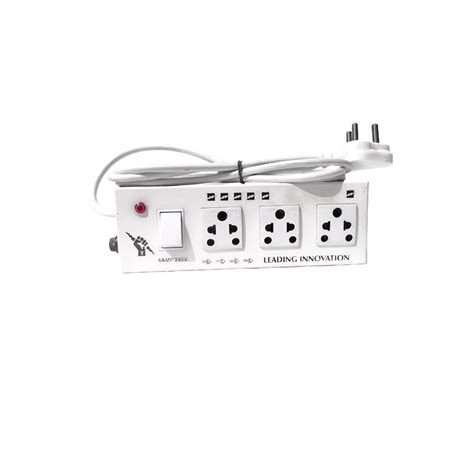 Buy 3 1metal Strip Electric Boards 6amp Extension Board 240v Fuse Safety 3 Socket Surge