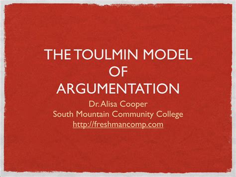 Pdf Toulmin Model Of Argumentation Dokumentips