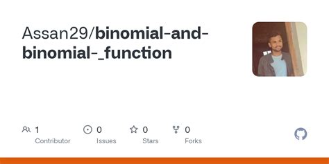 Github Assan29binomial And Binomial Function