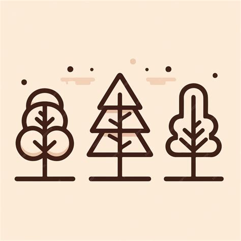 Premium Vector Illustration Of A Collection Of Trees In A Flat Design Style